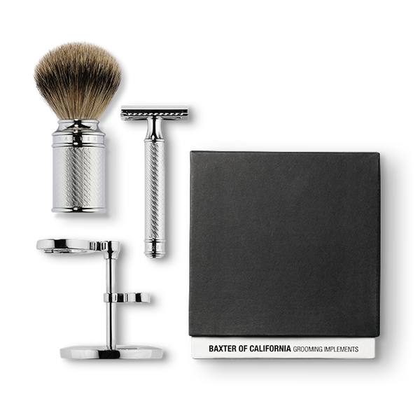 Men's Safety Razor Shaving Brush Set | Baxter of California